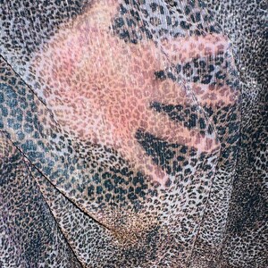 New Cheetah Design Exotic Animal Print on Pleated Metallic Lace 4-way ...