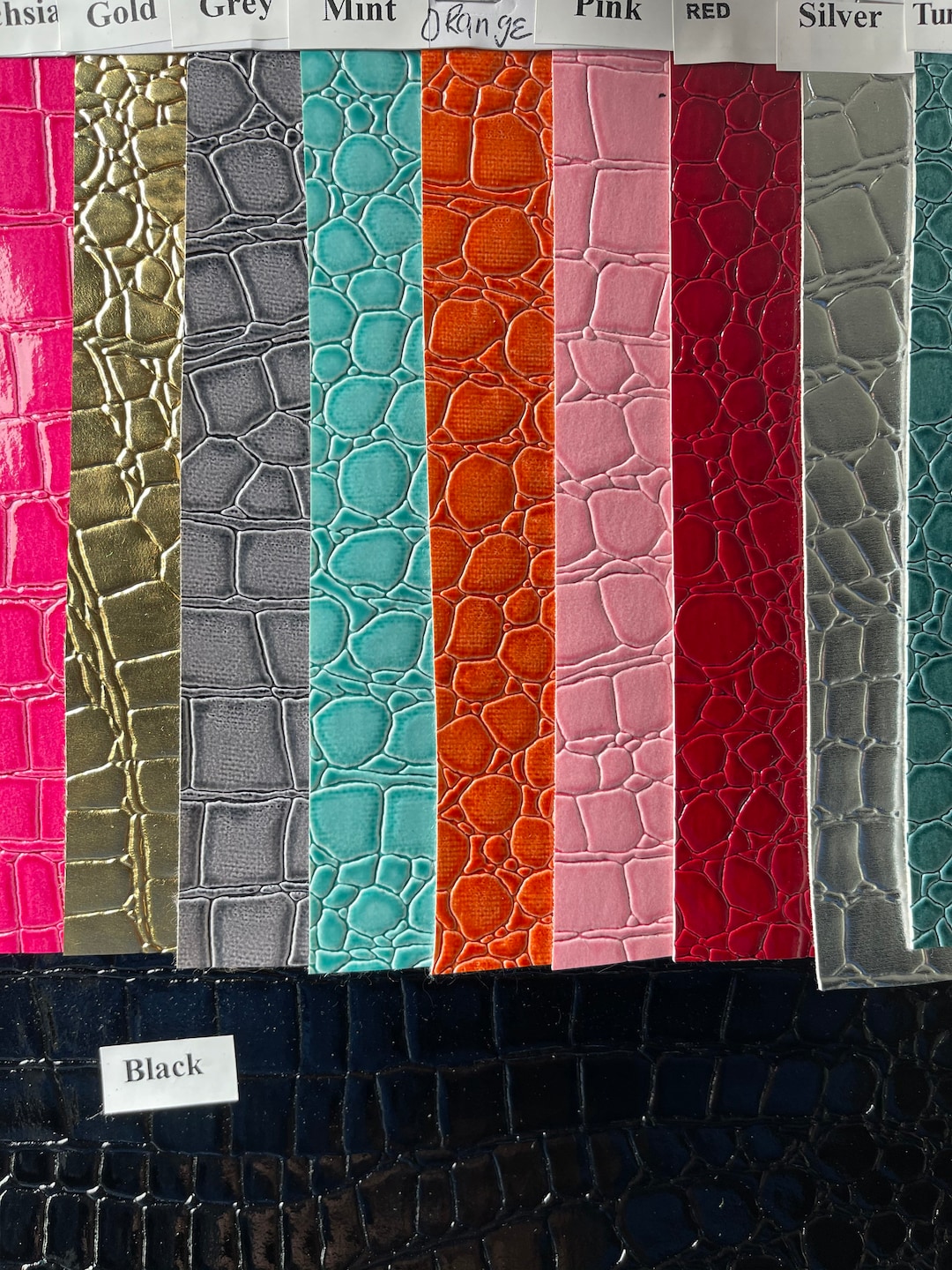 New Exotic Vinyl Crocodile Design Super Shiny Croc Skin Vinyl 55/56 ...