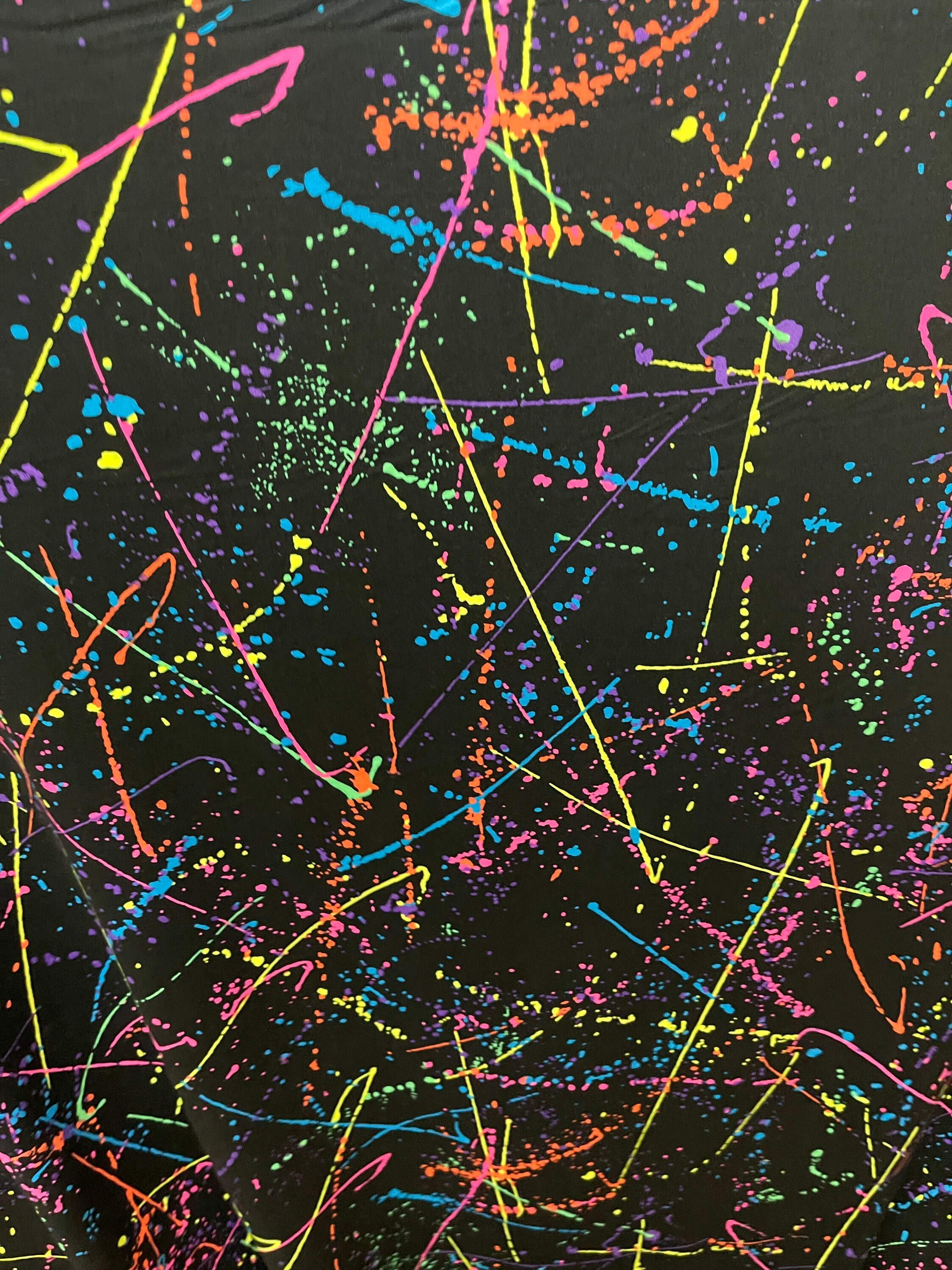 Splatter paint design print on nylon spandex 4-way stretch | Etsy