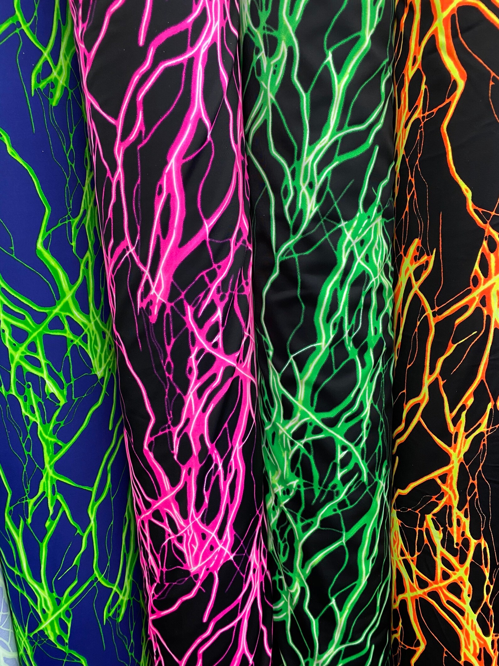 Thunder Design Print on Great Quality of Nylon Spandex 4-way | Etsy