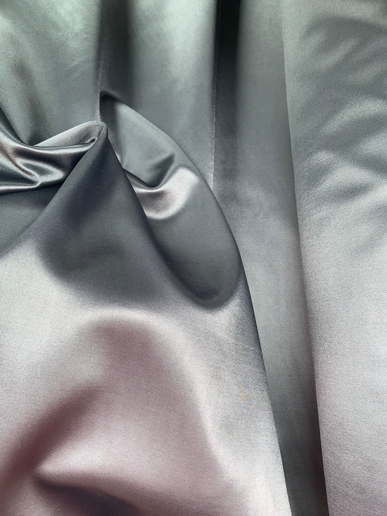 Super Shining Black Heavy Jumbo Spandex 4way Stretch 50/52" Sold by the ...