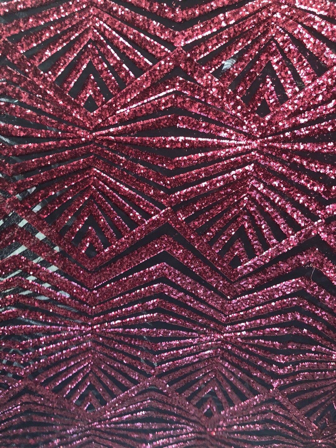 Jennifer Mini Glitz Sequins on Stretch Power Mesh Base 2way Stretch 58/ ...