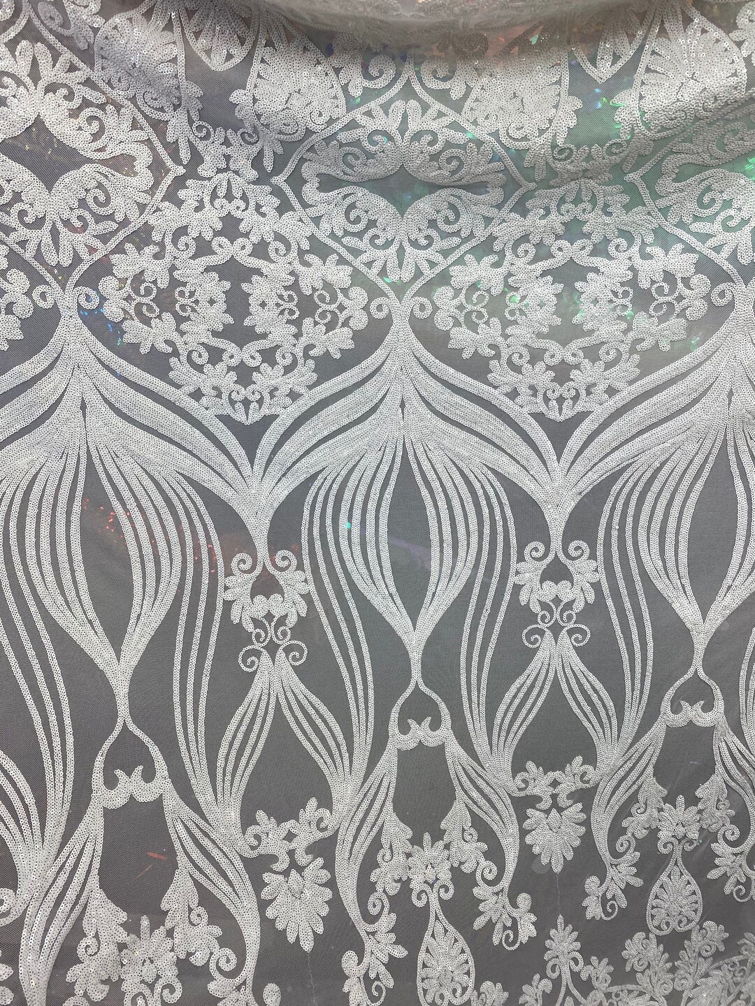 New Modern Sequins Jennifer Design Iridescent Sequins on Stretch Mesh 2 ...
