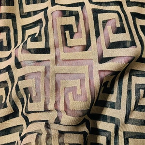 New Modern Fashion Brand Design Print on Poly Mesh 4-way Stretch 58/60 ...