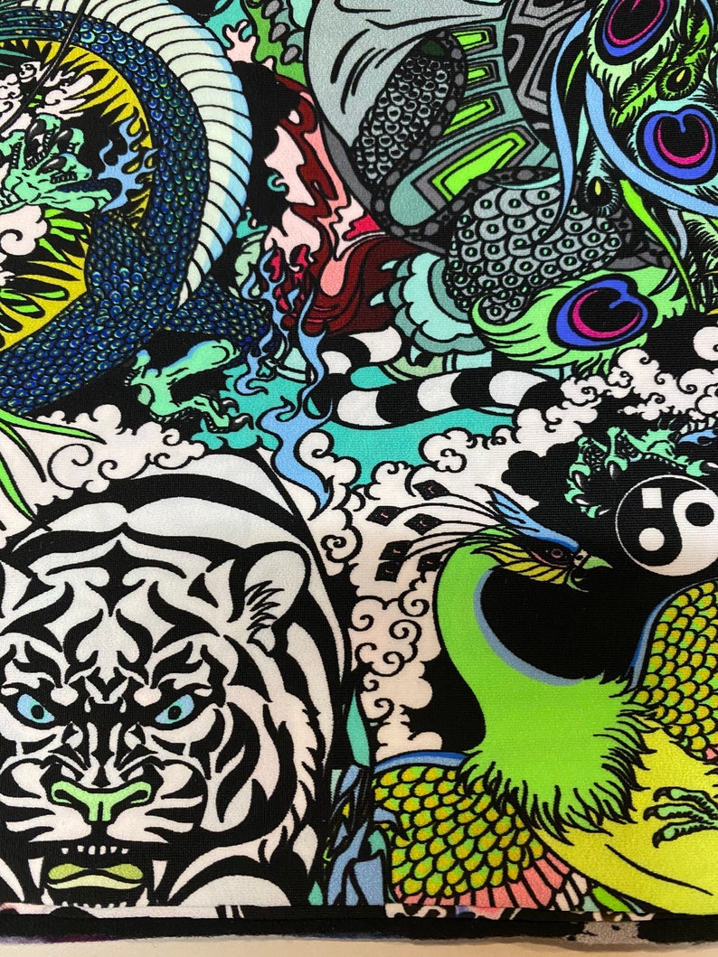 New Exotic Tattoo Jungle design multi animal print on best | Etsy