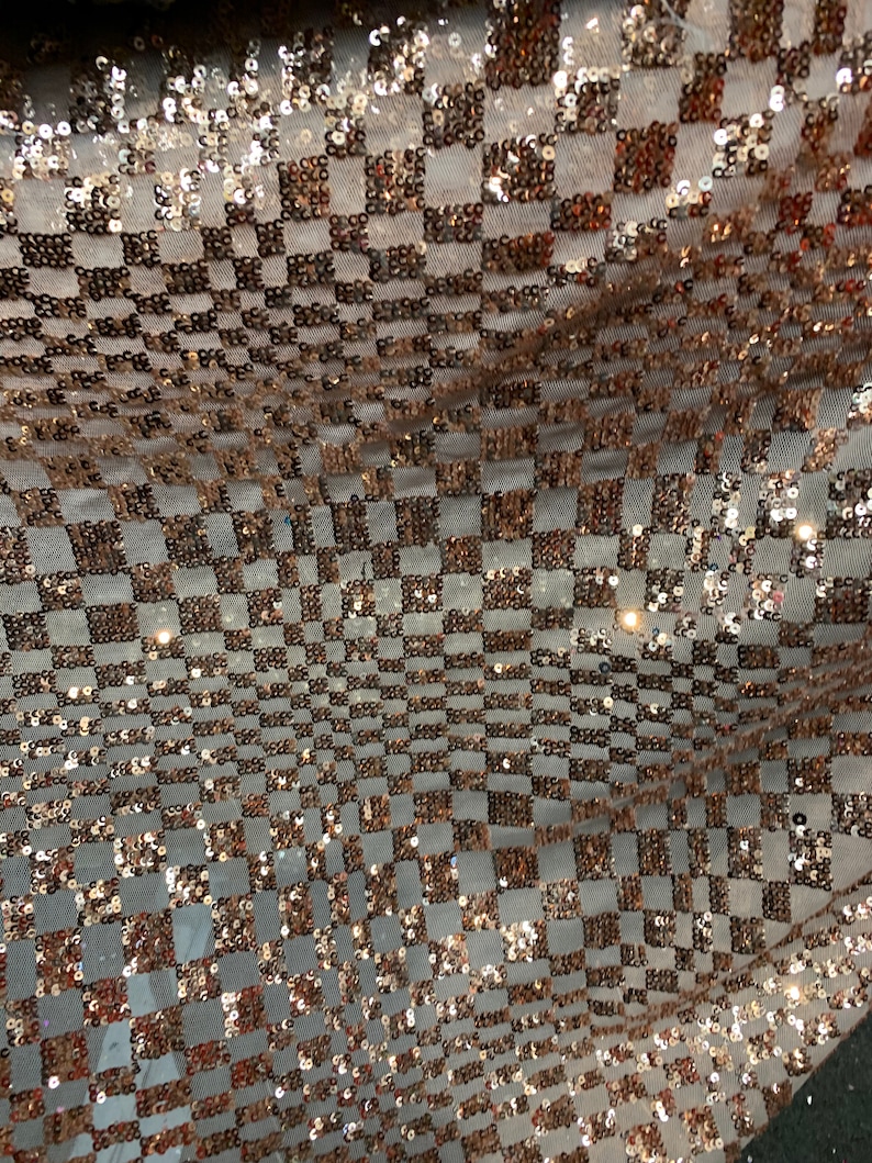 New Small Checkered Design on Spandex Mesh 2way Stretch 58/60" Sold by ...