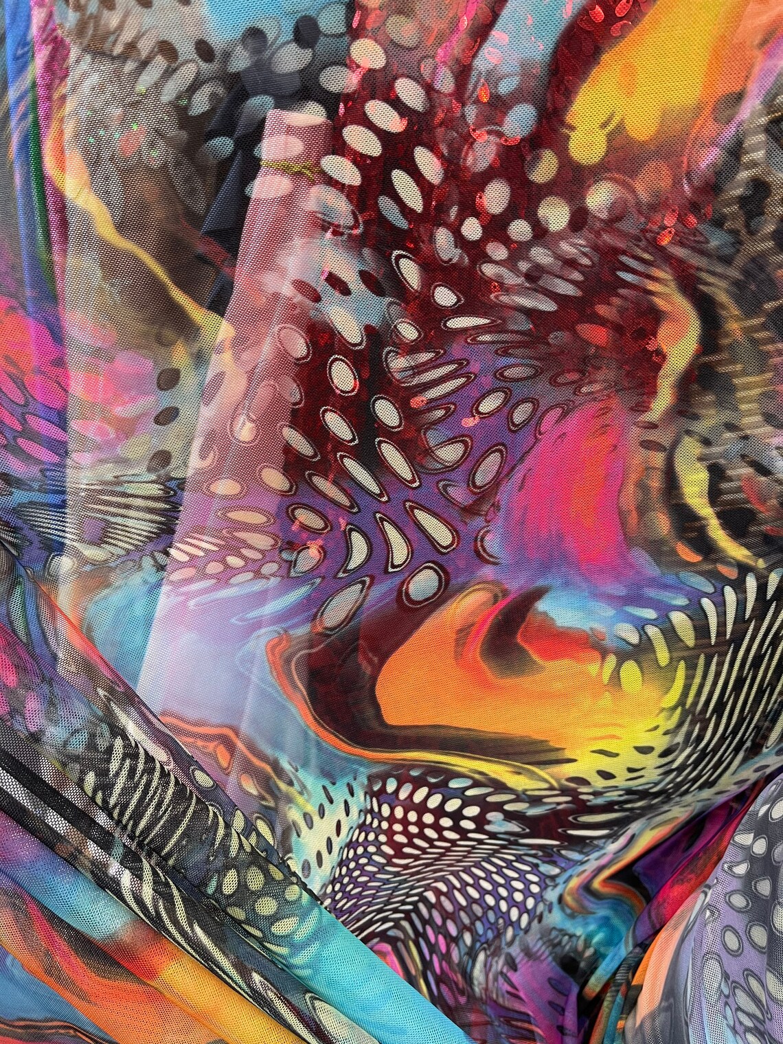 New abstract design print on great quality of stretch power | Etsy