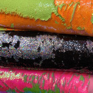 New Luxury Iridescent Mermaid Sequins on Spandex Base 2-tone Sequins 2 ...