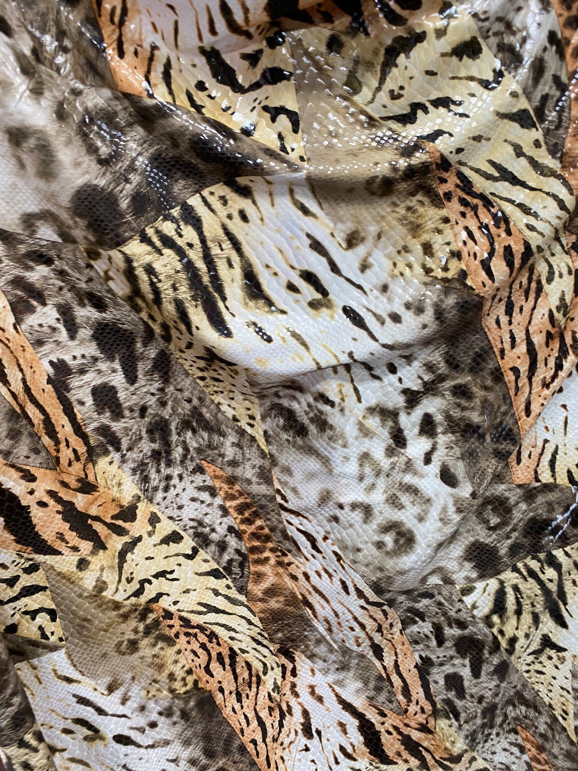 New Exotic Multi Animal Print Taupe Multicolor With Clear Foil - Etsy