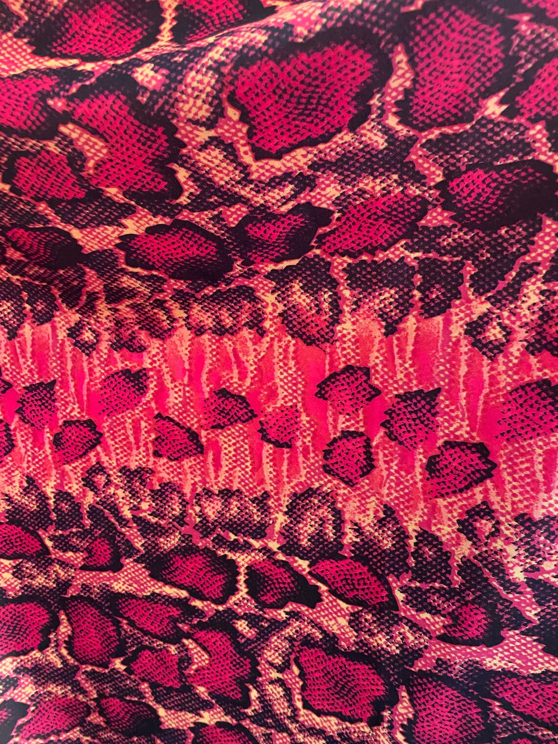New Exotic Snake Design Print on Poly Techno Spandex 2-way Stretch 58/ ...