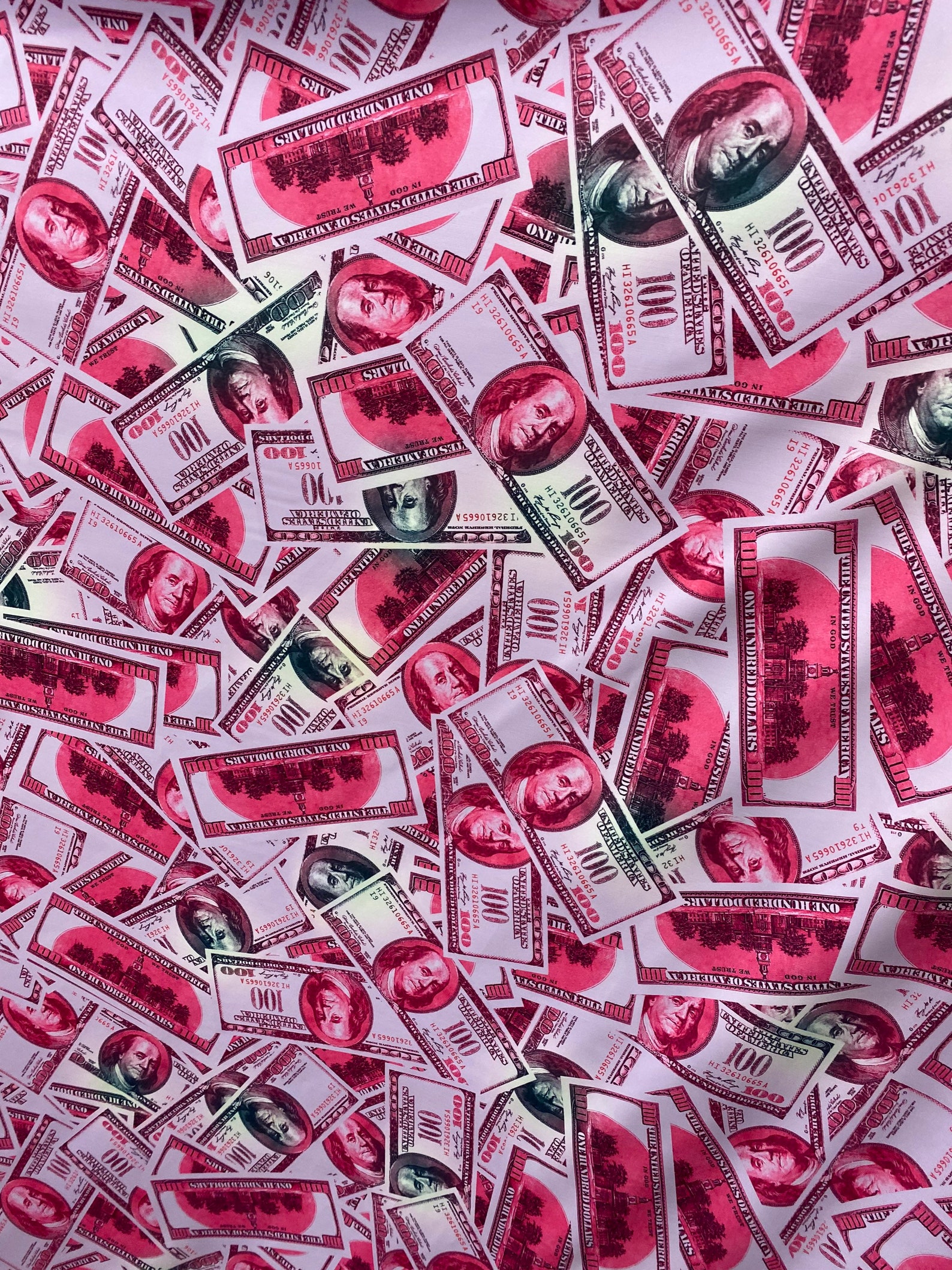 New Money Print Design 100 Dollars Bill Print on Best Quality of Nylon ...