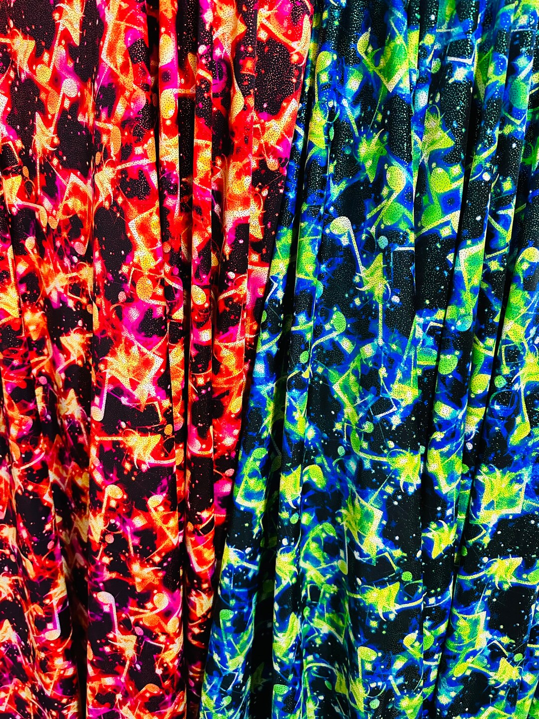 New Magic Music Notes Design Print on Best Quality of Nylon Spandex ...