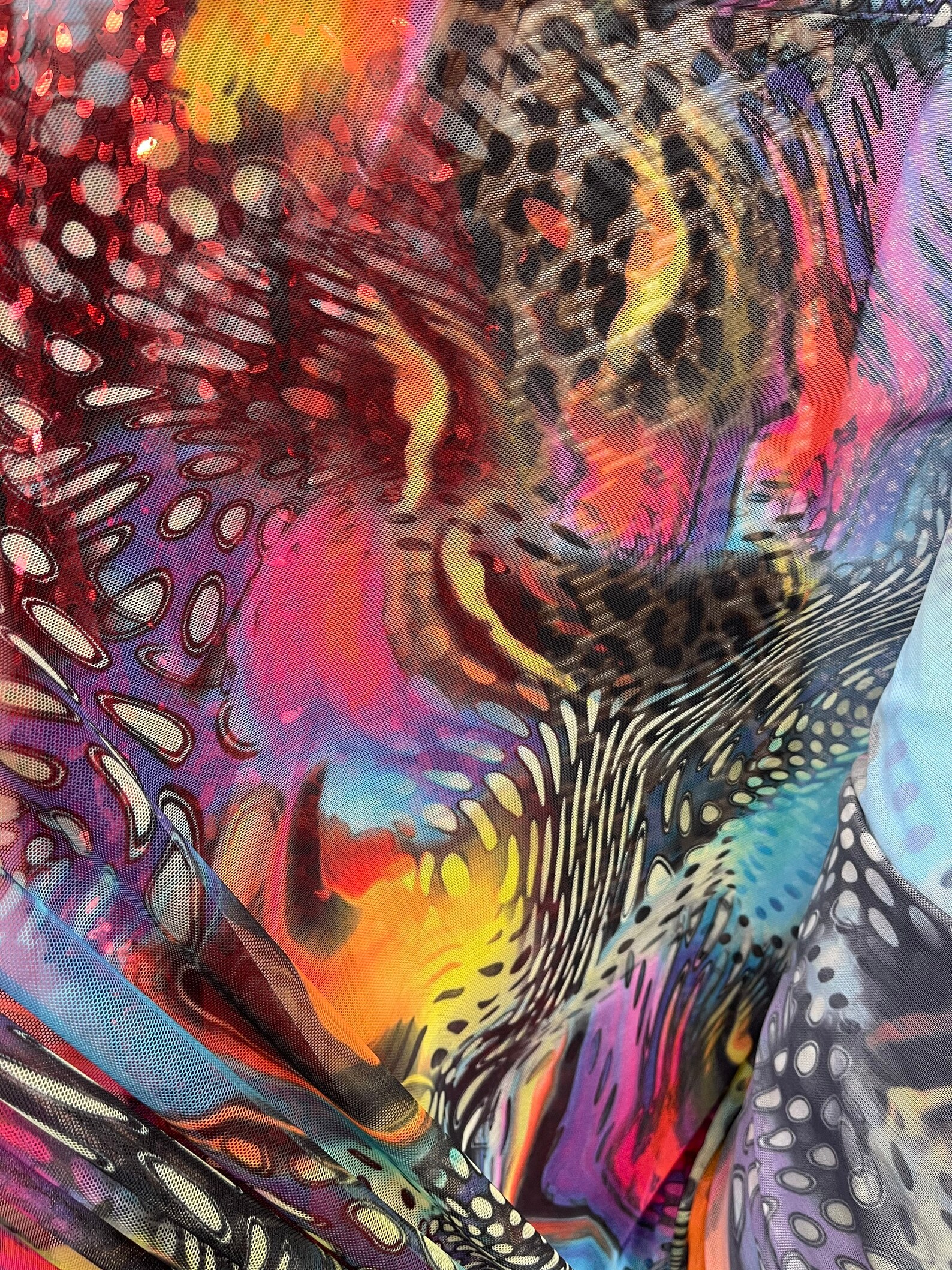 New abstract design print on great quality of stretch power | Etsy