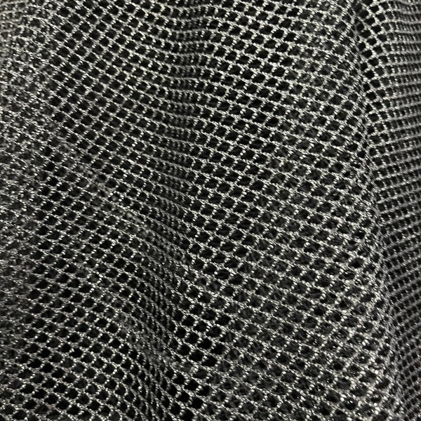Silver and Black Metallic Fabric - Etsy
