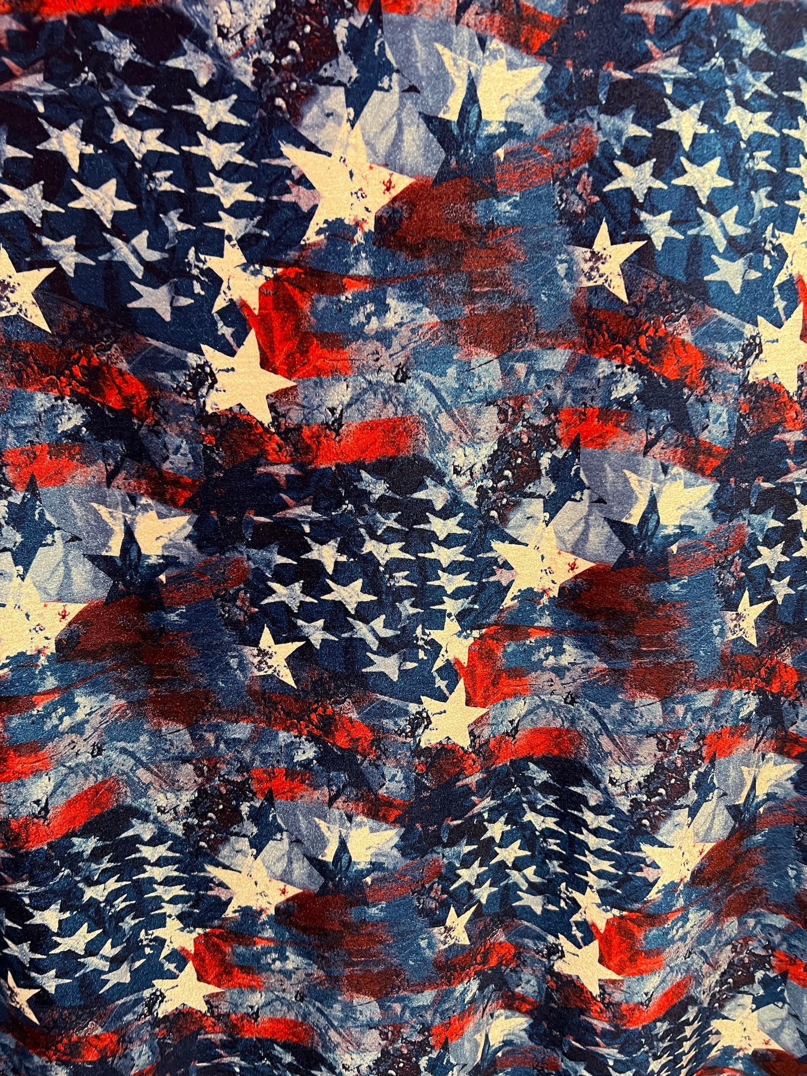 Patriotic Design Print on Best Quality of Luxury Stretch Velvet 4-way ...