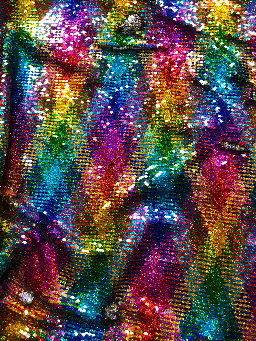New Rainbow Sequins Mermaid Reversible Sequins Rainbow/silver on ...