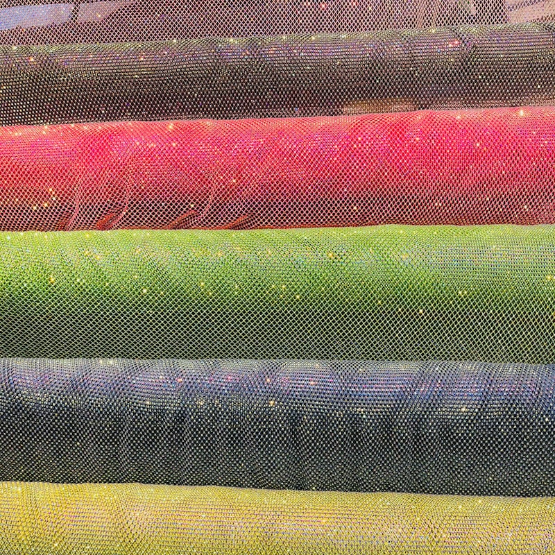 Rhinestone Fishnet Fabric - Etsy