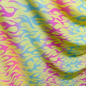 New Flames Design Multi Pastel Colors Print on Great Quality of Poly ...