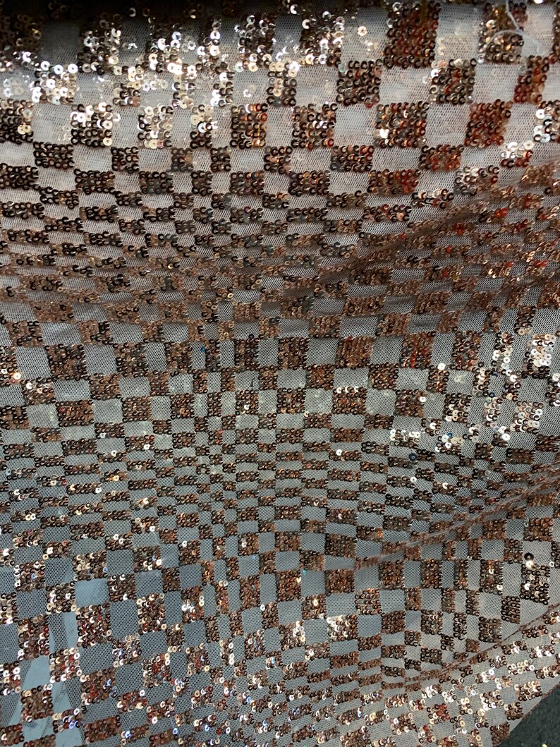 New Small Checkered Design on Spandex Mesh 2way Stretch 58/60" Sold by ...