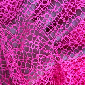Spiderweb Neon Pink Fishnet Nylon Spandex 4-way Stretch 58/60 High ...