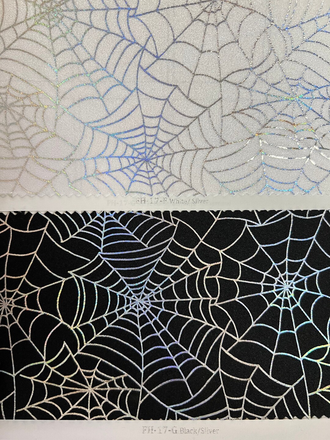 Spiderweb Design Hologram Metallic Nylon Spandex 4-way Stretch 58/60 ...