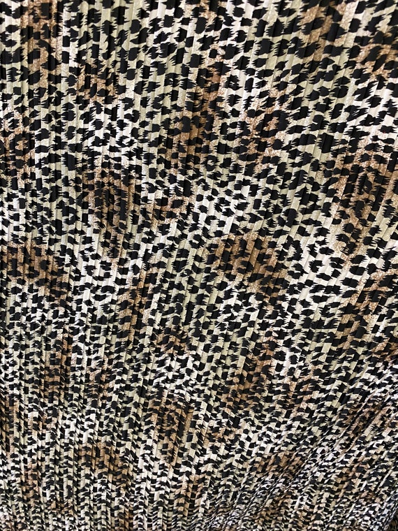 Exotic Animal Print Leopard Design Print on Pleated Poly Satin - Etsy