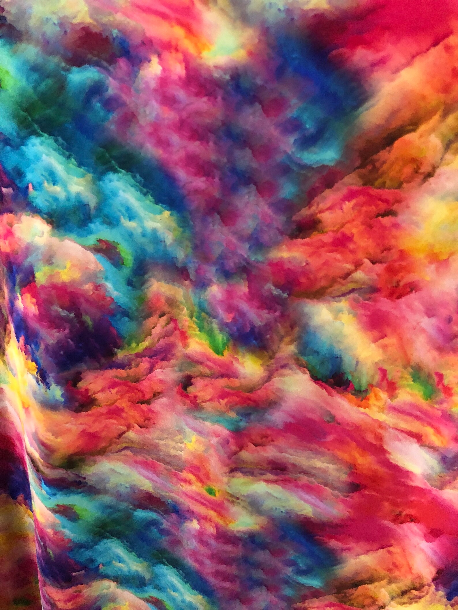 New Tie Dye Heavy Print Nylon Spandex Multicolor 4way Stretch 58/60 ...