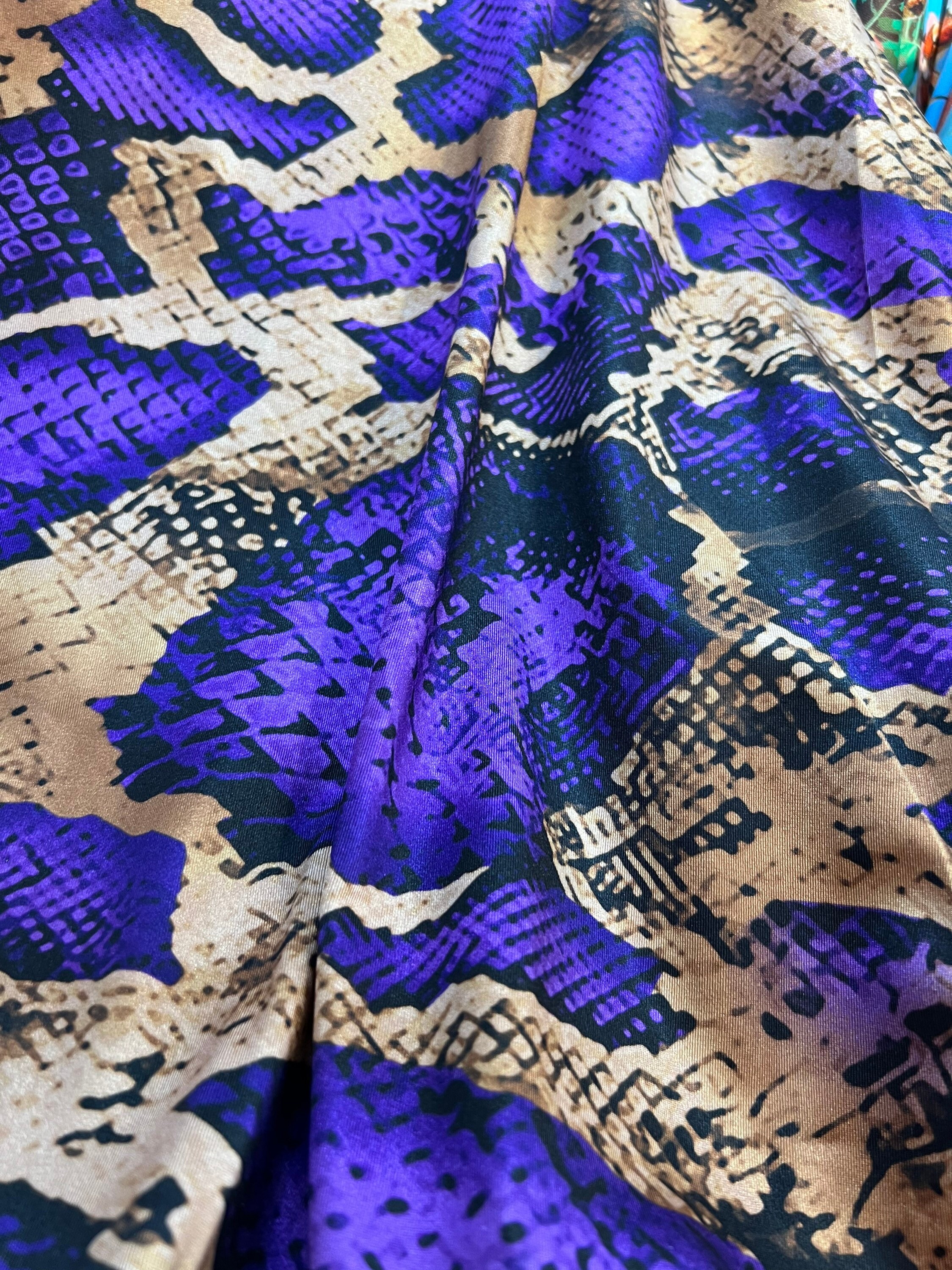 New Exotic Snake Skin Design Print on Nylon Spandex 4-way Stretch 58/60 ...