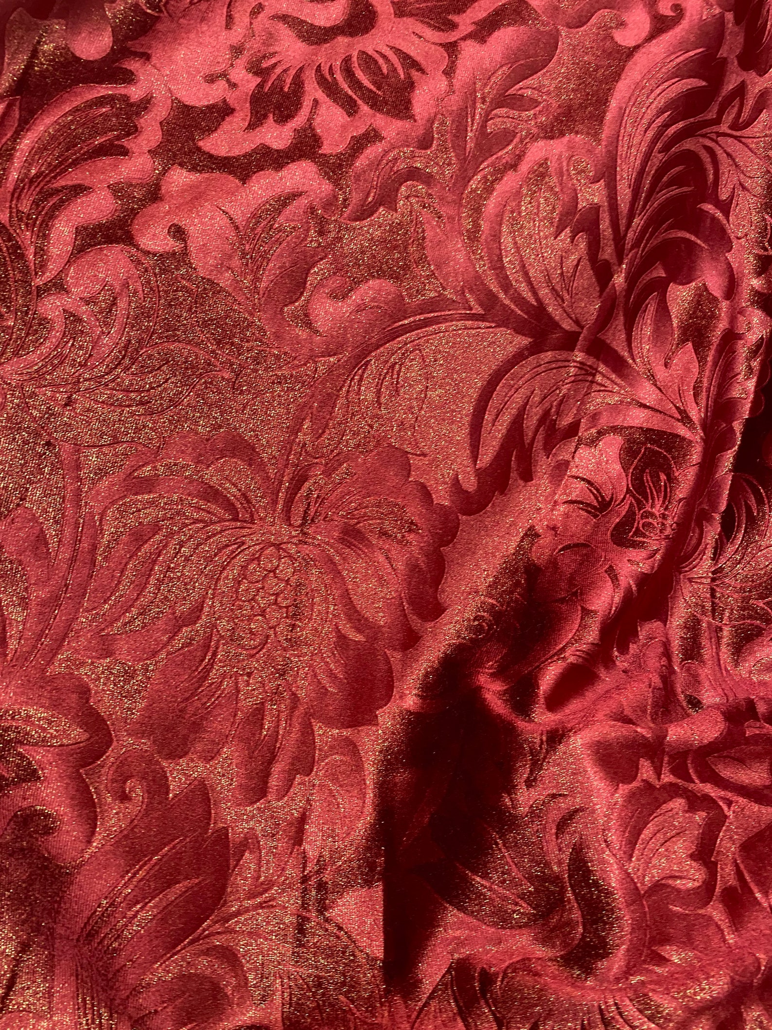 New Embossed Flower Design With Glitter Foil on Stretch Velvet | Etsy