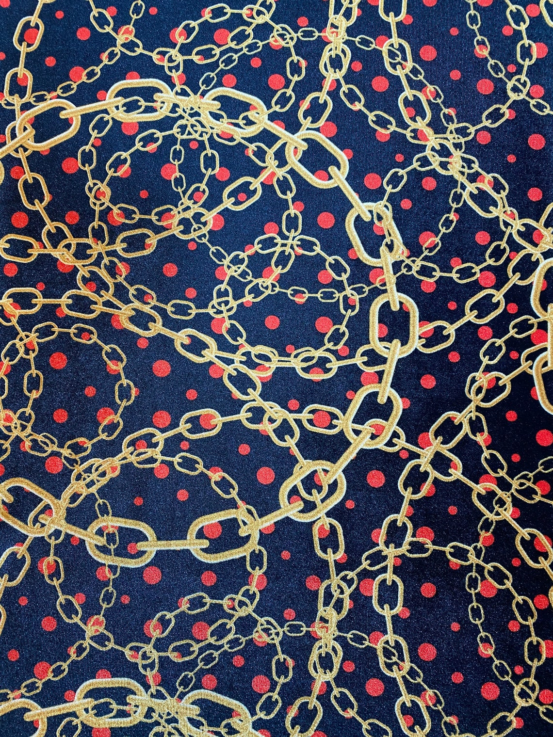 Luxury Brand Golden Chain Design Print on Great Quality of | Etsy