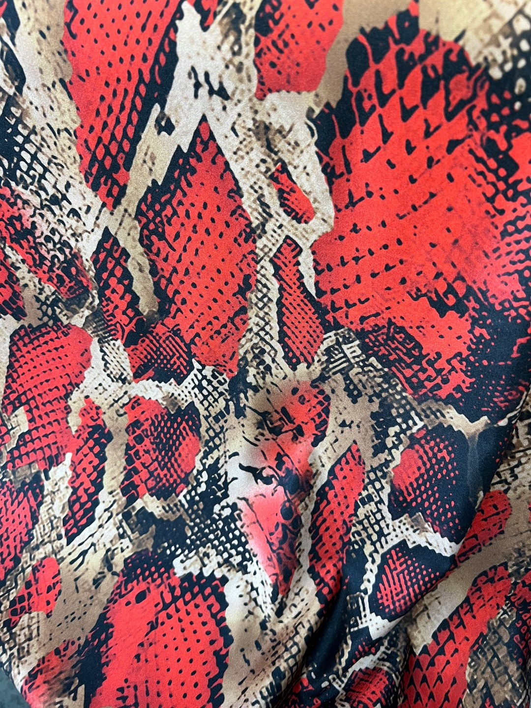 New Exotic Snake Skin Design Print on Nylon Spandex 4-way Stretch 58/60 ...