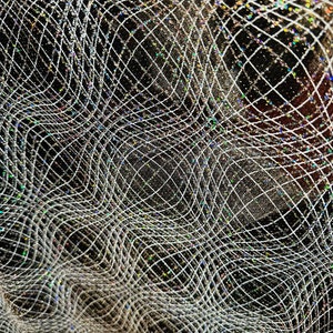 New Spiderweb Design on Metallic Poly Spandex With Glitter 4-way ...