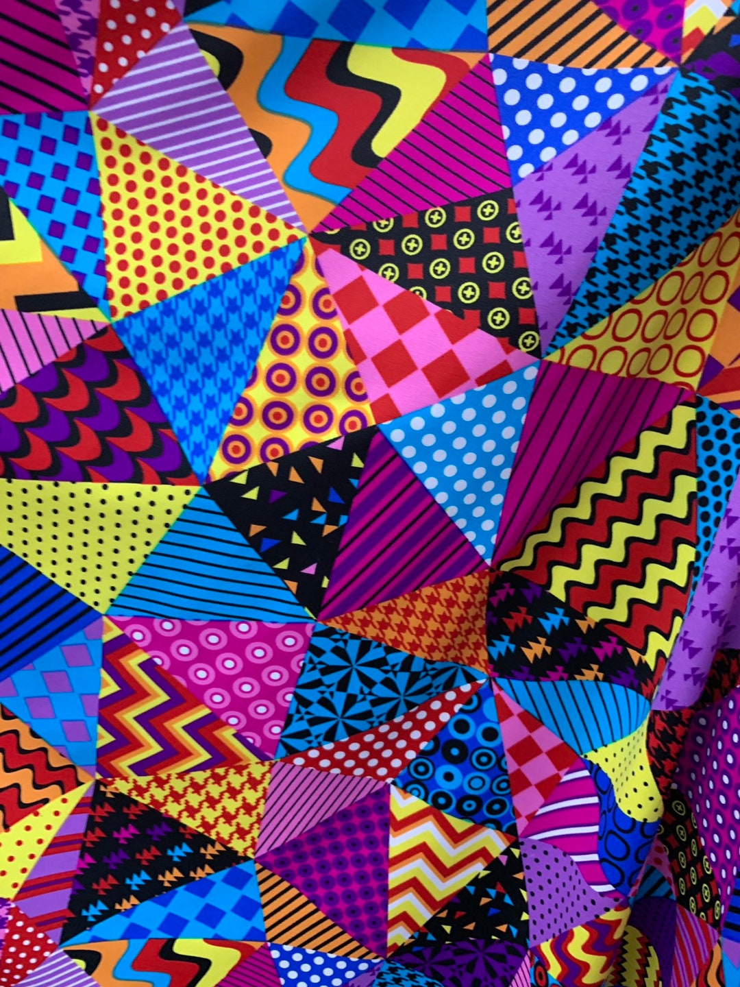 New Safari Design Multi Patch Work Multicolor Print on Nylon Spandex ...