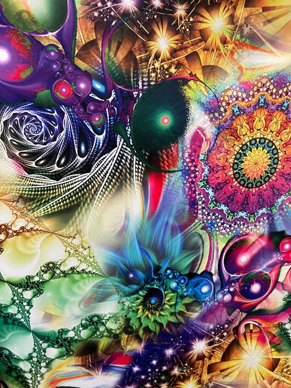 Dyeing & Batik Visual Arts New avatar design print on nylon spandex ...