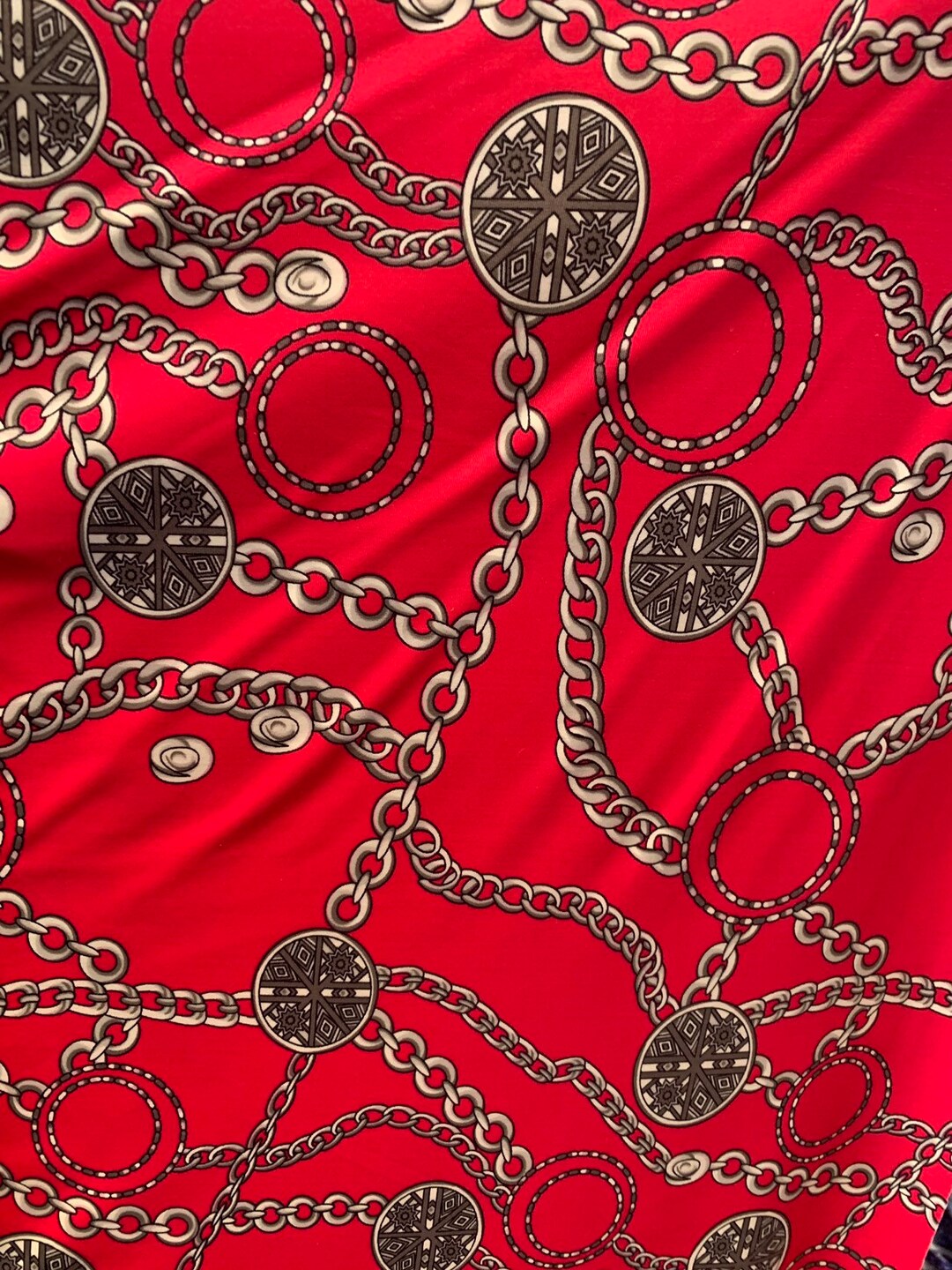 New Print Heavyweight Spandex Chain Design 4way Stretch 58/60" Sold by ...