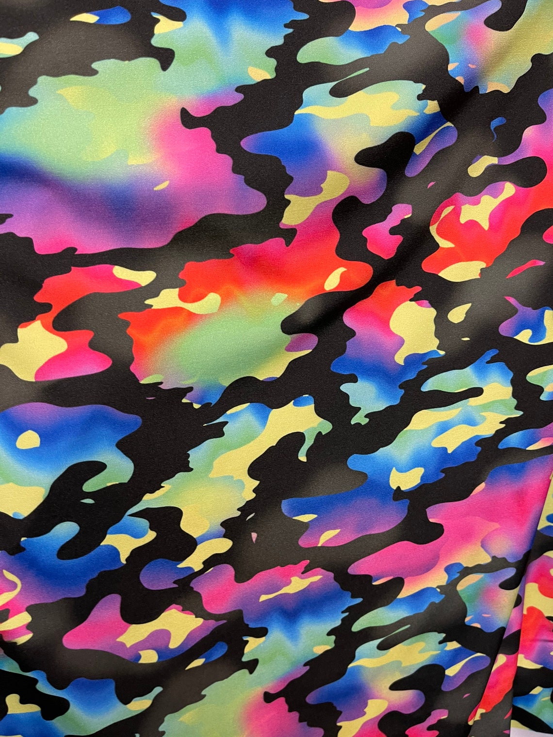 New camouflage rainbow design print on nylon spandex 4-way | Etsy