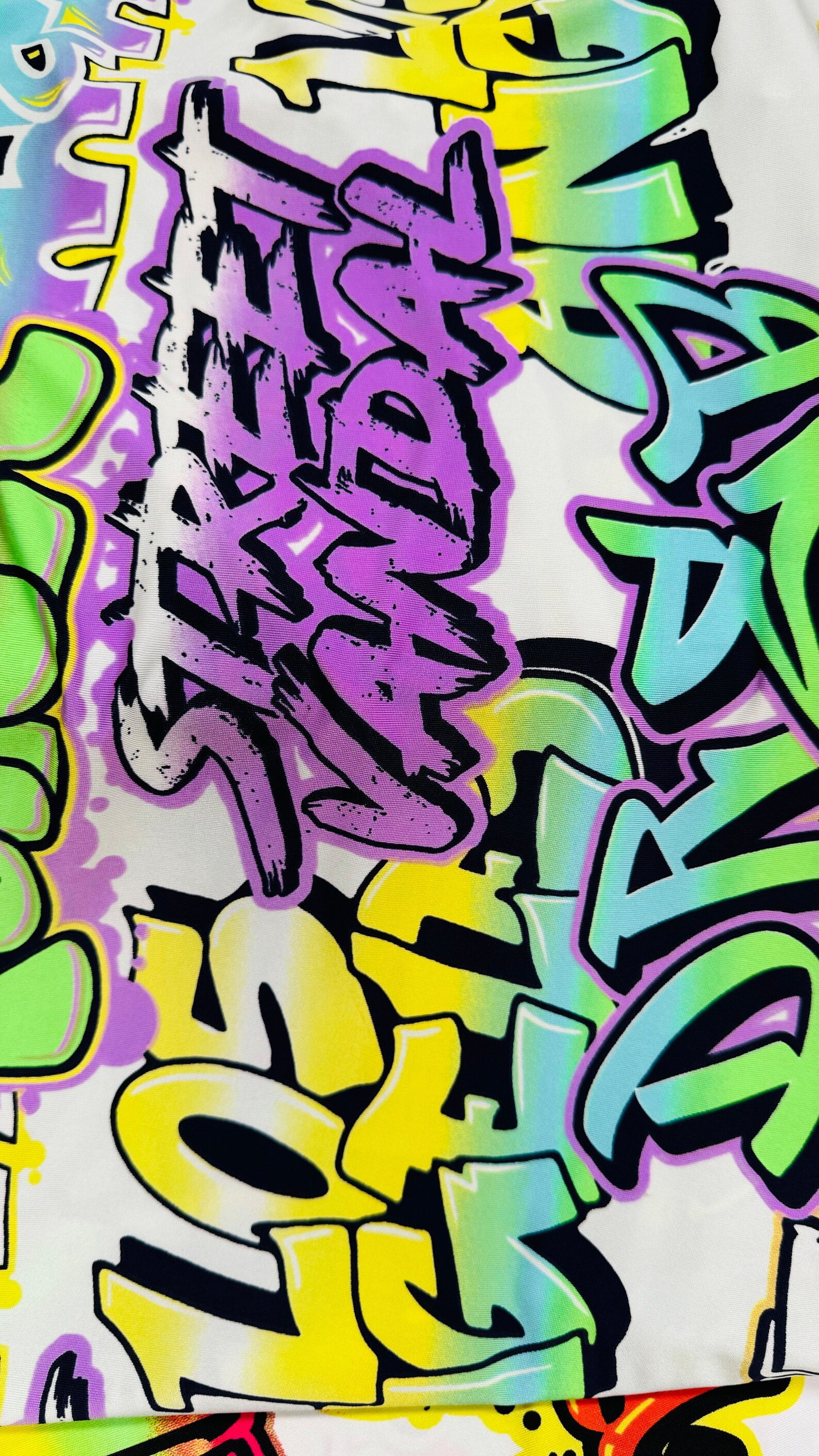 New Graffiti Paint Design Multicolor Print on Great Quality of Poly ...