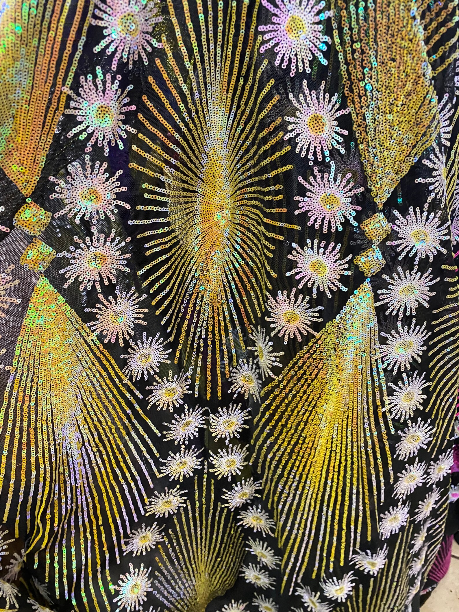 New Luxury Sequins Jennifer Design Embroidered Iridescent - Etsy