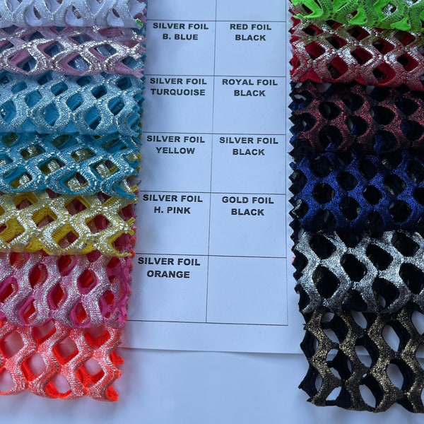 Rhinestone Fishnet Fabric - Etsy