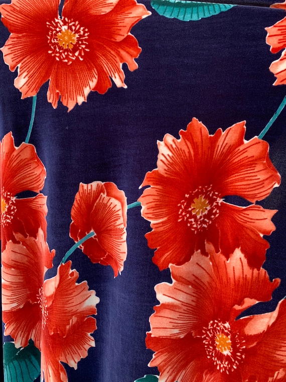 Big flower design heavy stretch print velvet 4way 58/60 | Etsy
