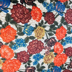 New Romantic Embroidered Flowers Design Print on Great Quality of ...