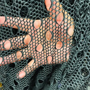 New Black Fishnet Geometric Design 4-way Stretch 58/60” Sold by the YD ...
