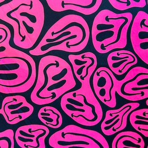 New Abstract Face Design Print on Great Quality of Nylon Spandex 4-way ...