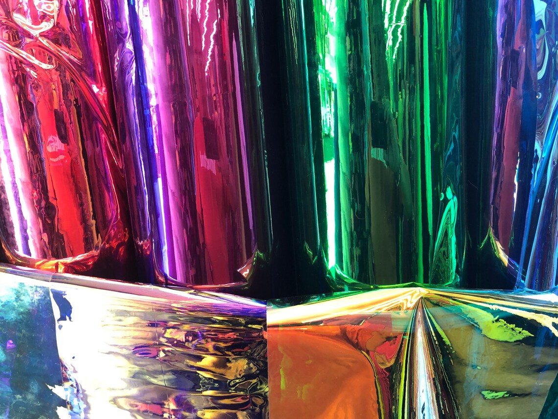 Iridescent Clear/reflective/new Illusion Non-stretch Vinyl - Etsy