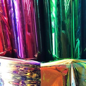 Iridescent Clear/reflective/new Illusion Non-stretch Vinyl (38" Usable ...