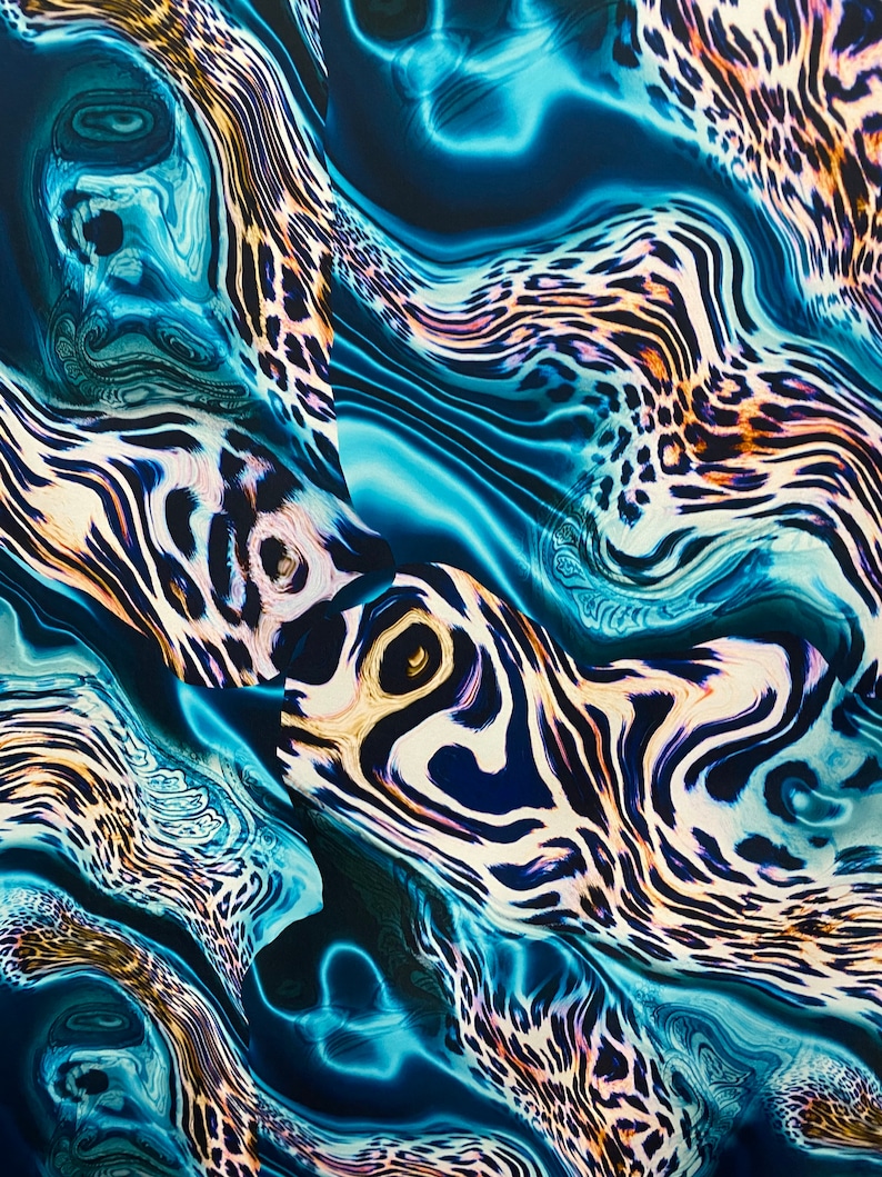 New Exotic Abstract Animal Print on Best Quality of Nylon Spandex 4-way ...