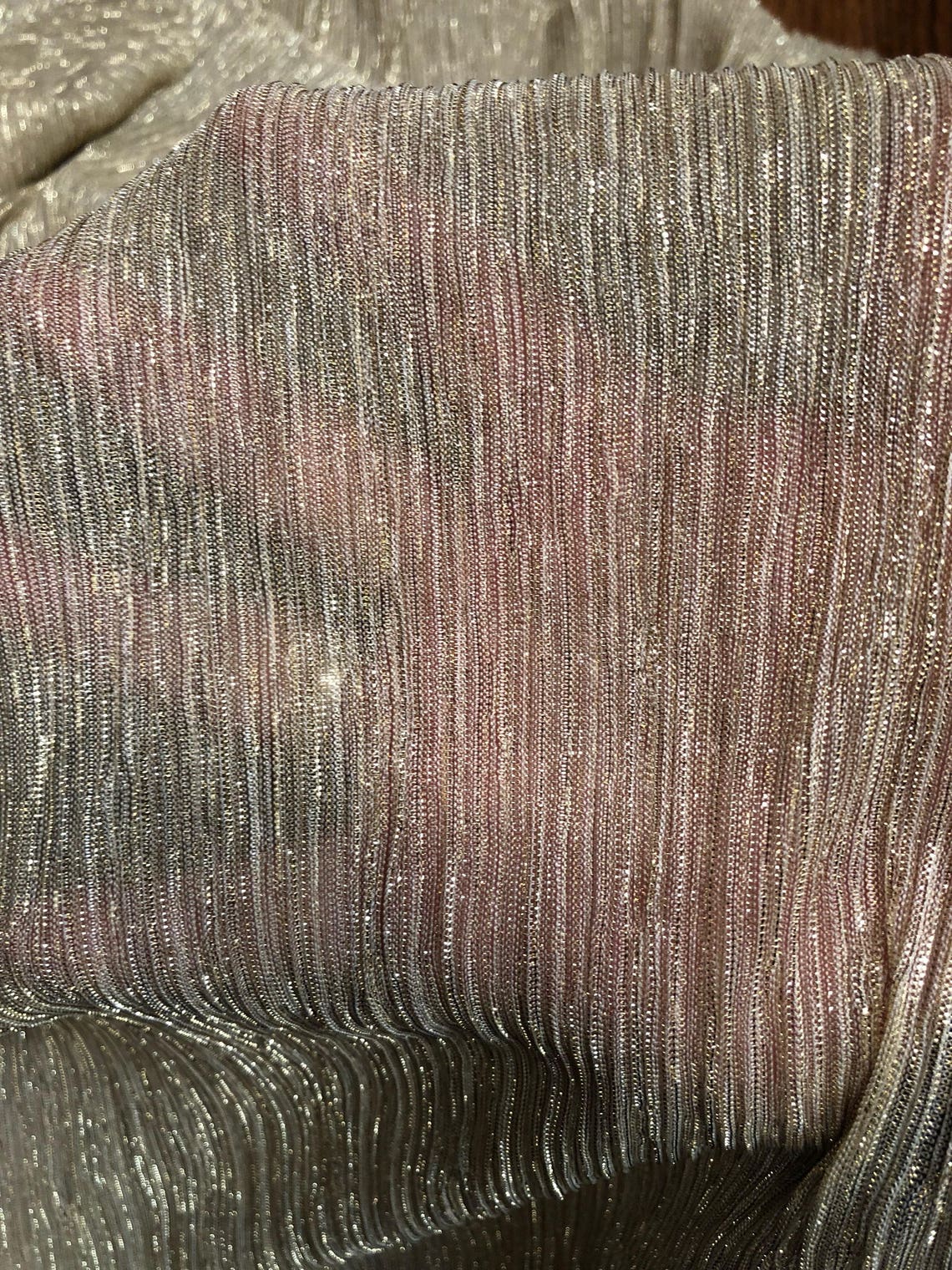 New Pleated metallic stretch mesh 4way stretch 58/60 | Etsy