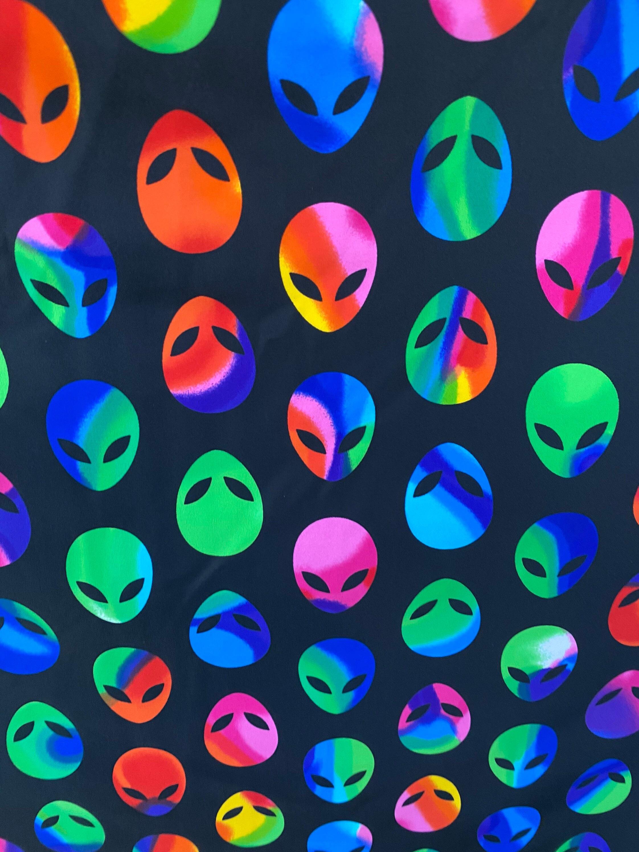 Alien design black/rainbow it glows in the dark with a black | Etsy