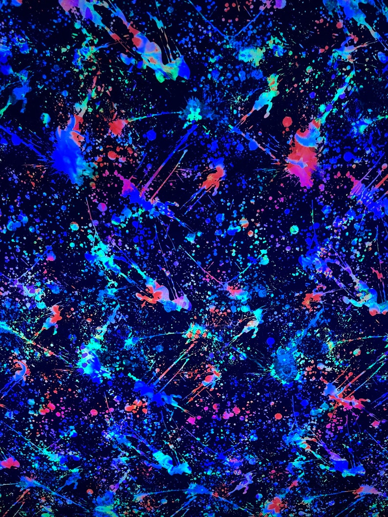 New Splatter Paint Design Black/multicolor Print on Nylon and Mesh ...