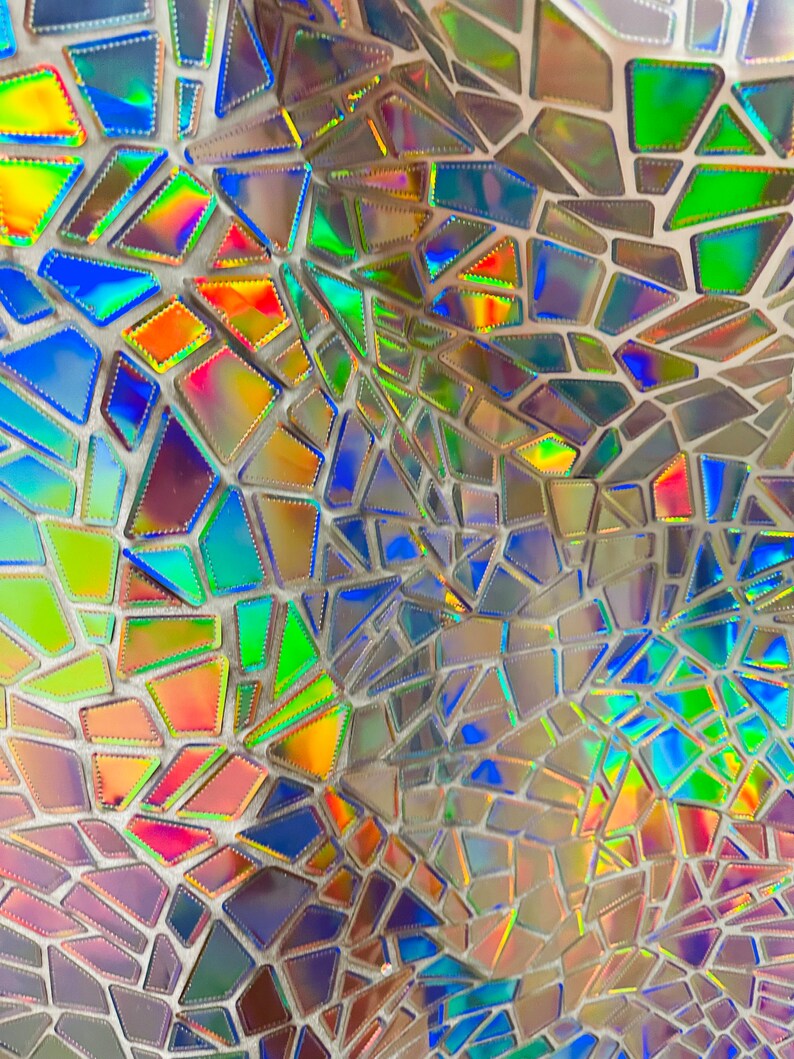 New Luxury Shattered Glass Design Metallic Iridescent Geometric ...